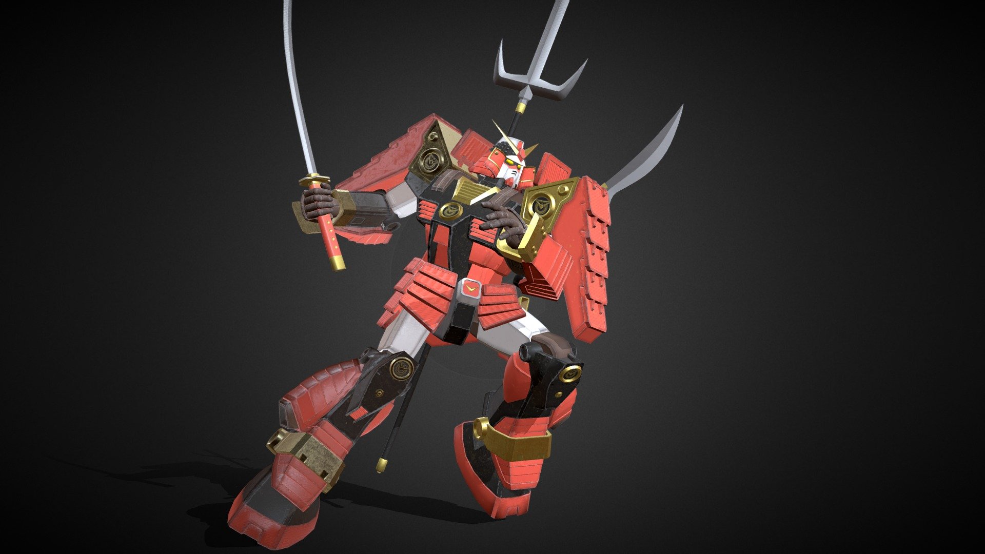 Musha Gundam - 3D model by hwahaha418 [68e0e02] - Sketchfab