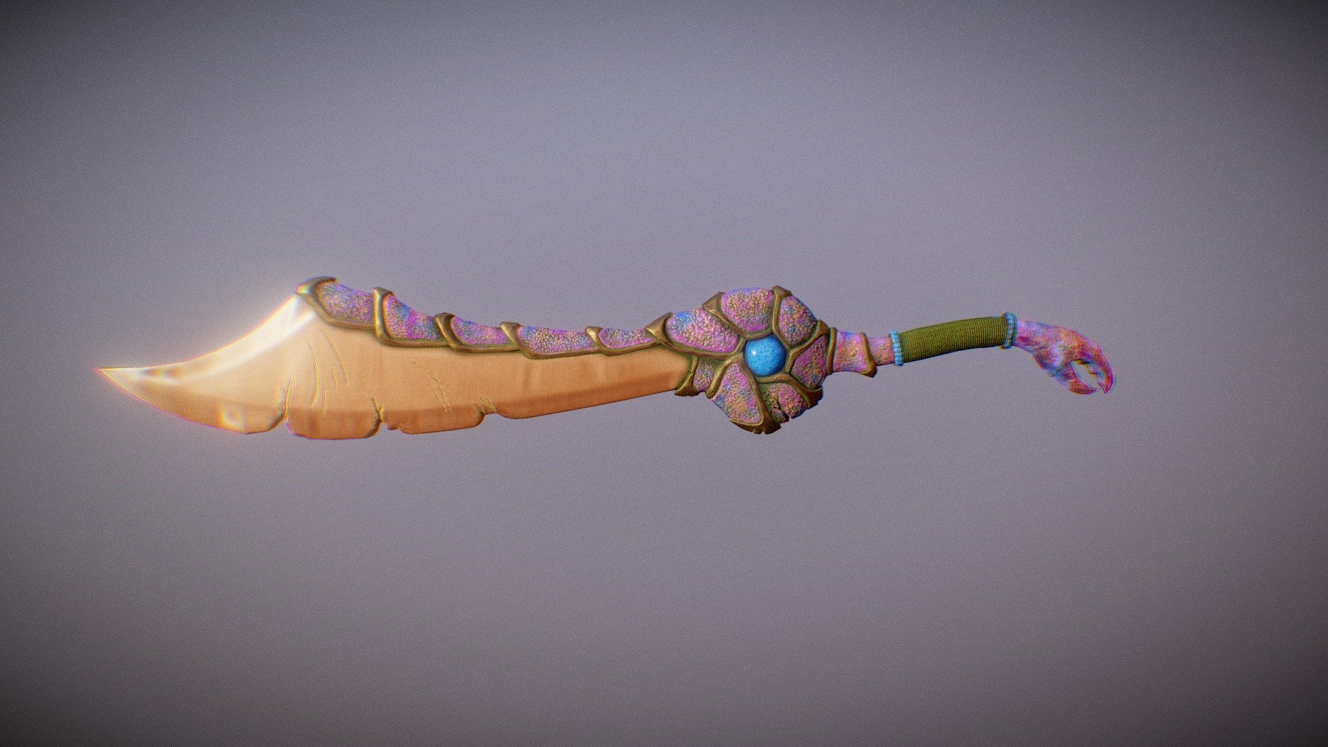 Neptunes Razor - Stylized Fantasy Sword - 3D model by Tyler ...