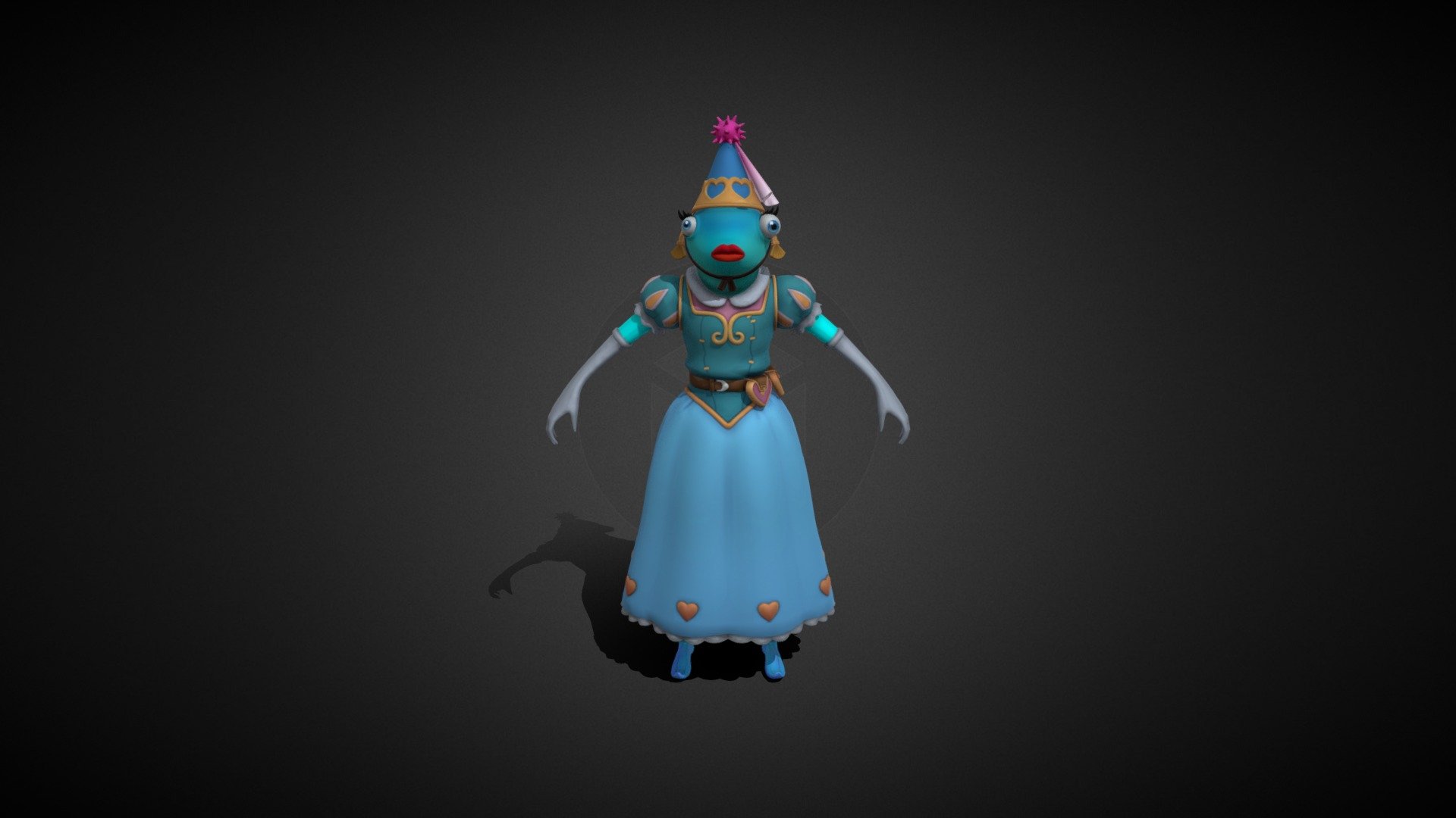 Princess Felicity Fish - Blue - Download Free 3D model by Yxboireal ...