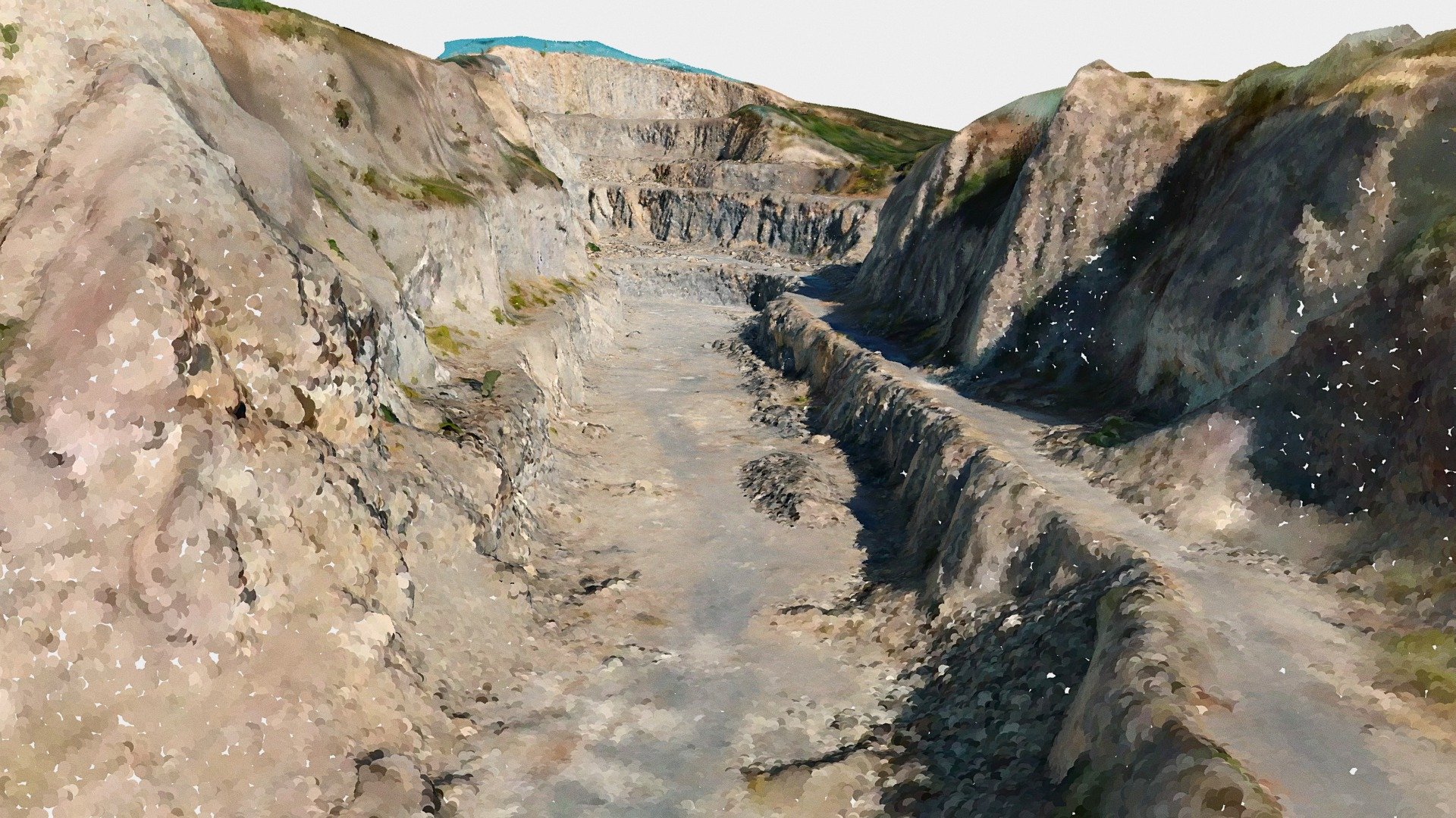 Extremely detailed rock quarry first draft LOW R - 3D model by ...