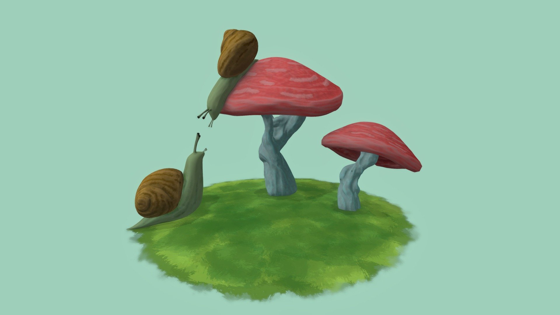 stylized snails - Download Free 3D model by B.M.A [68ee33d] - Sketchfab