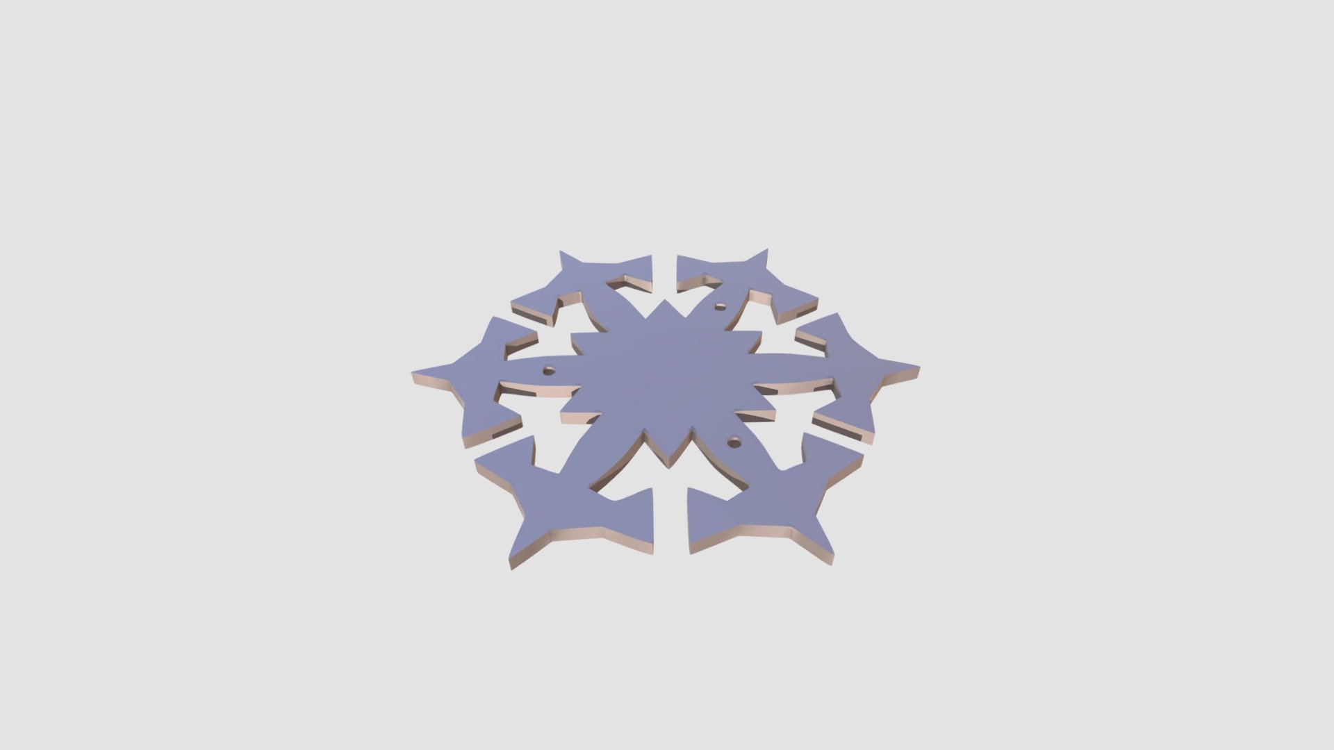 Top Snowflake With Holes Svg 3mm - 3D model by fkesteren [68f6eda ...
