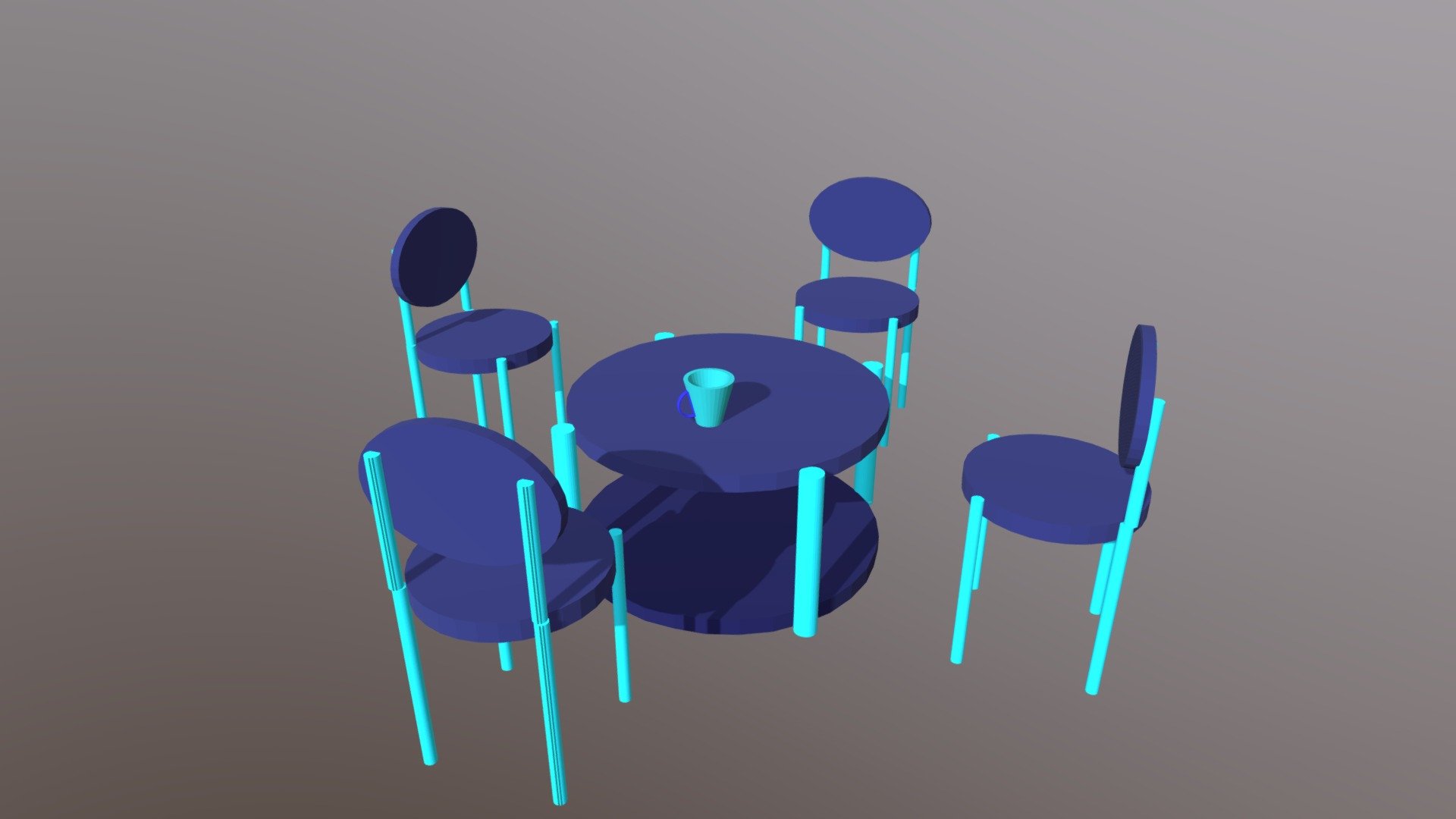 Table and Chair _ Blender 3.0 teaching example - 3D model by 陳百薰 Pai ...