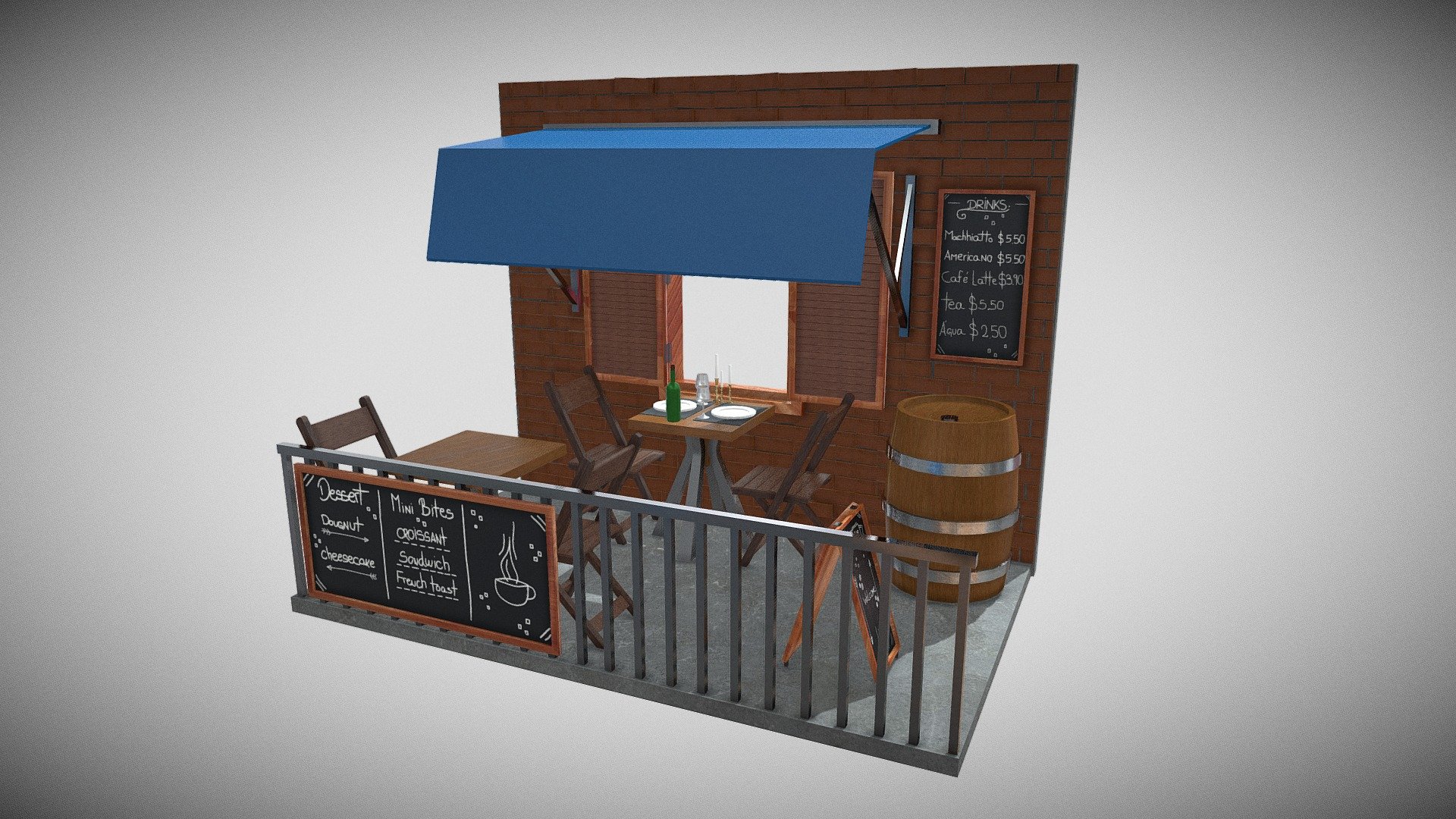 Italian restaurant - Download Free 3D model by Gustavo Ono (@gustavoono ...