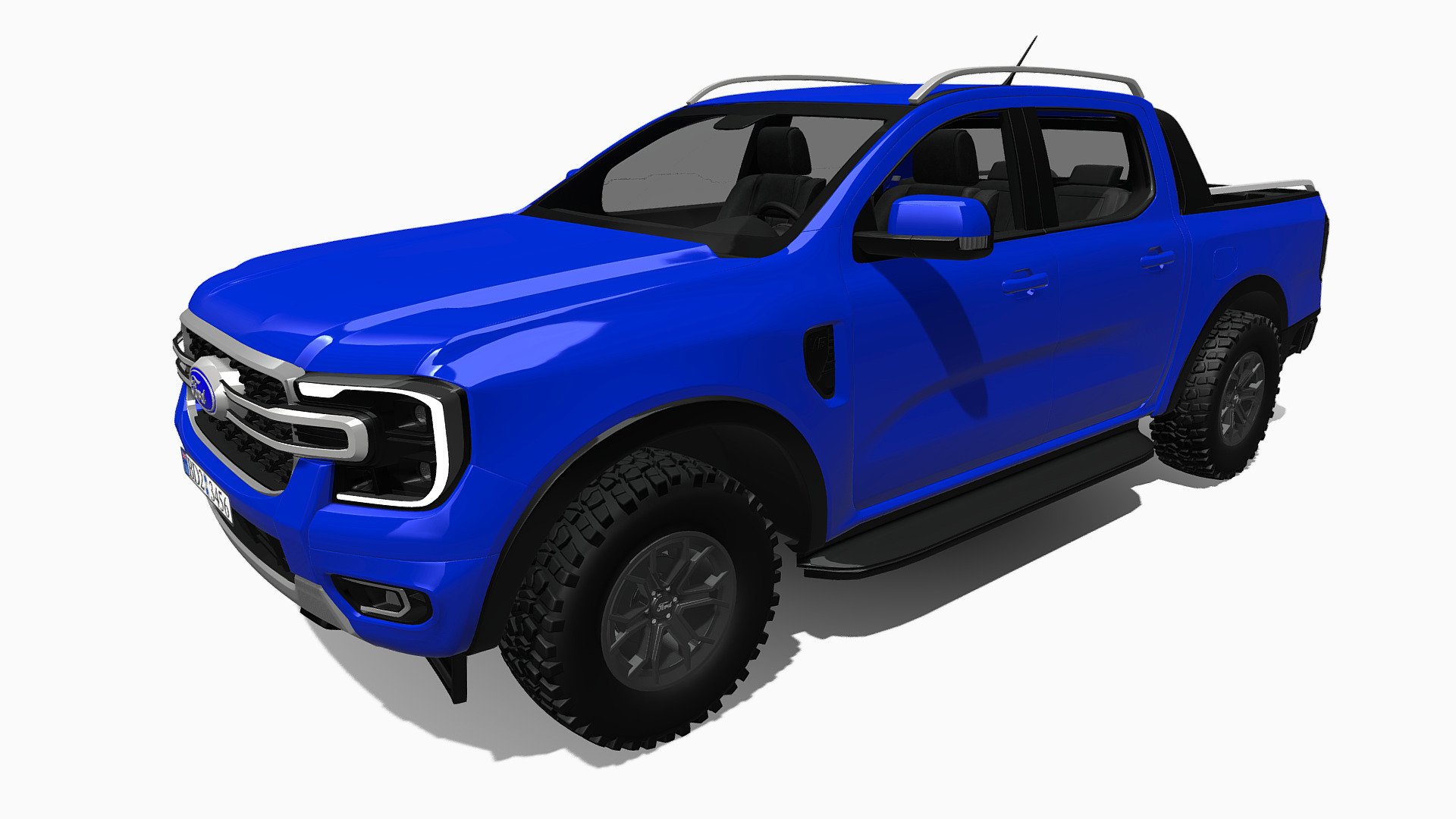 Ford Ranger Platinum (Blue) - Buy Royalty Free 3D model by Vaidanshi ...