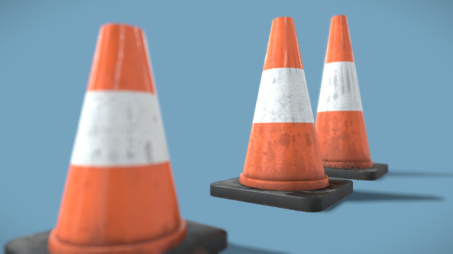 Traffic Cones - 3D model by 3DJam (@3djamzrw) [6906b75] - Sketchfab