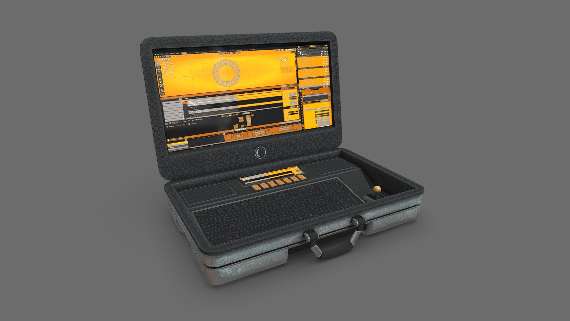 Sci fi computer in a box game ready - Download Free 3D model by ...