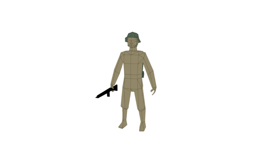 low poly soldier - 3D model by AlbanVoss [690ad8a] - Sketchfab