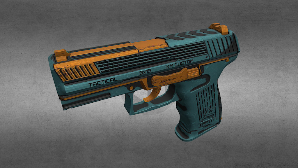 p2000 x001 tactical - 3D model by knifematters [690c56e] - Sketchfab