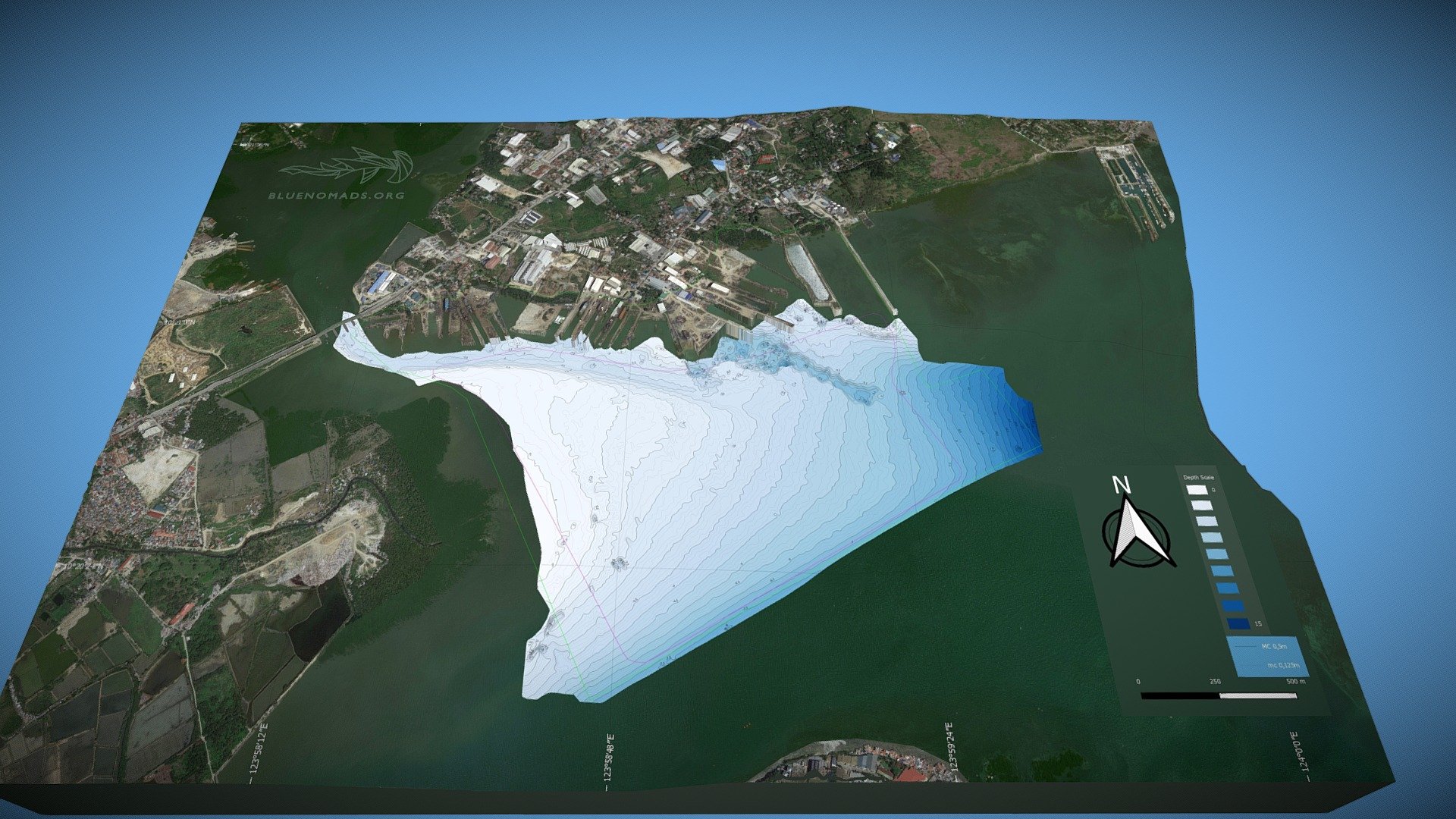 Bathymetry Depth Gradient - 3D model by BlueNomadsOrg Hydrography ...