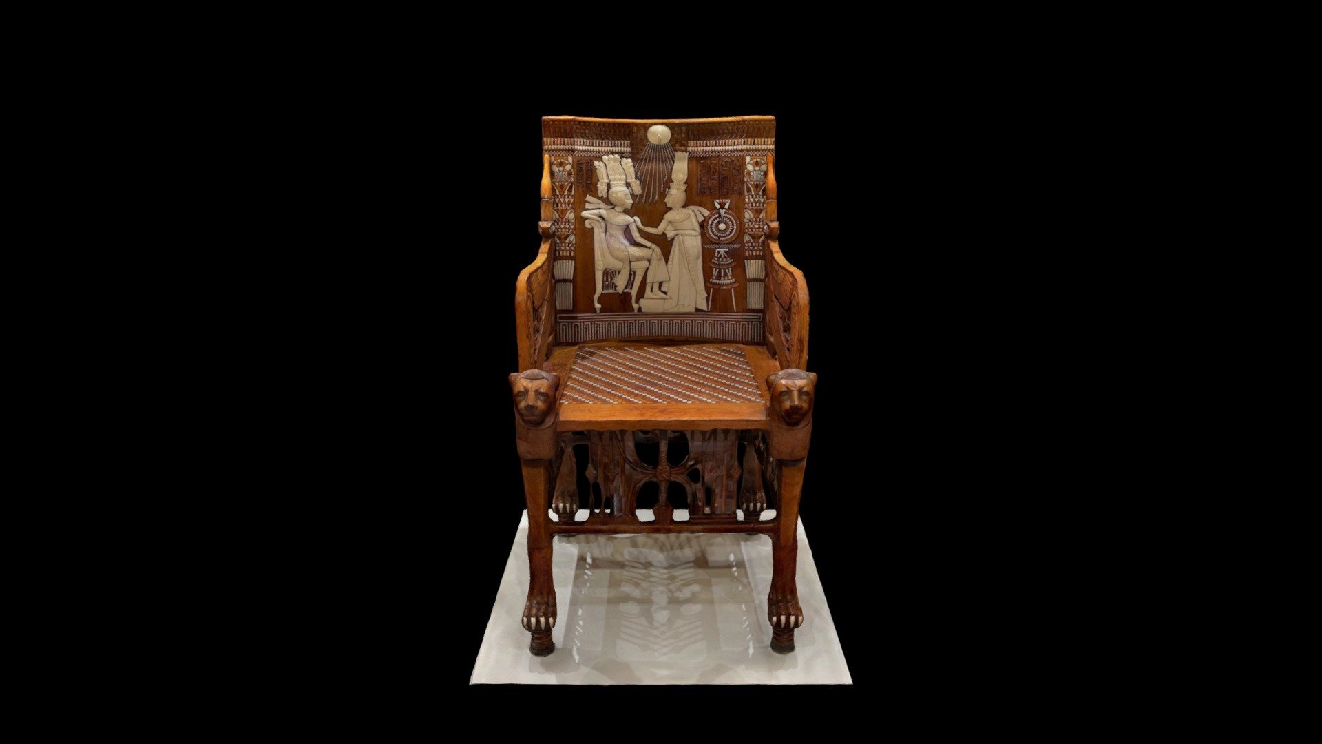 Reproduction of the Throne of King Tutankhamun - Download Free 3D model ...