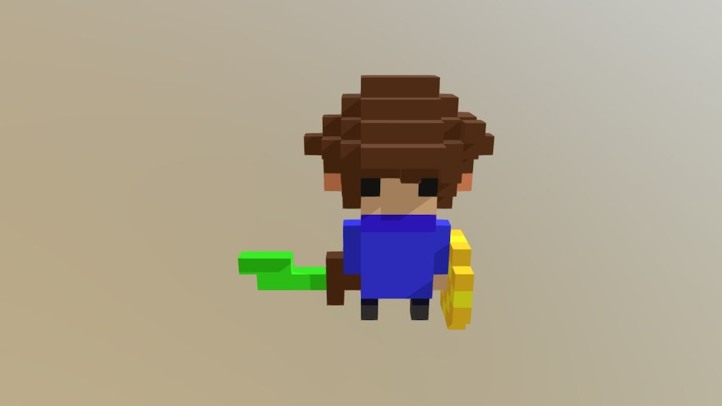 Pixel Hero - 3D model by TylerM1683 [69190a6] - Sketchfab