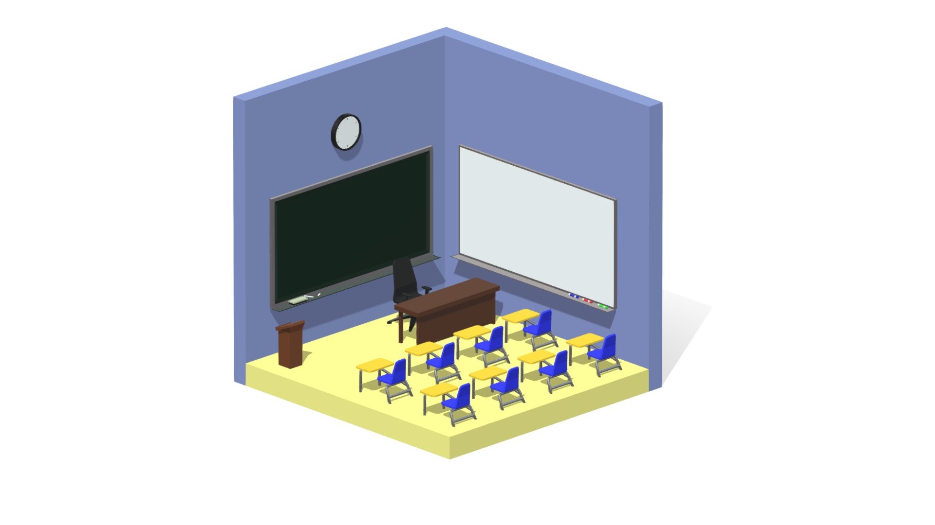 lowpoly classroom - 3D model by LEDez [691e9bd] - Sketchfab