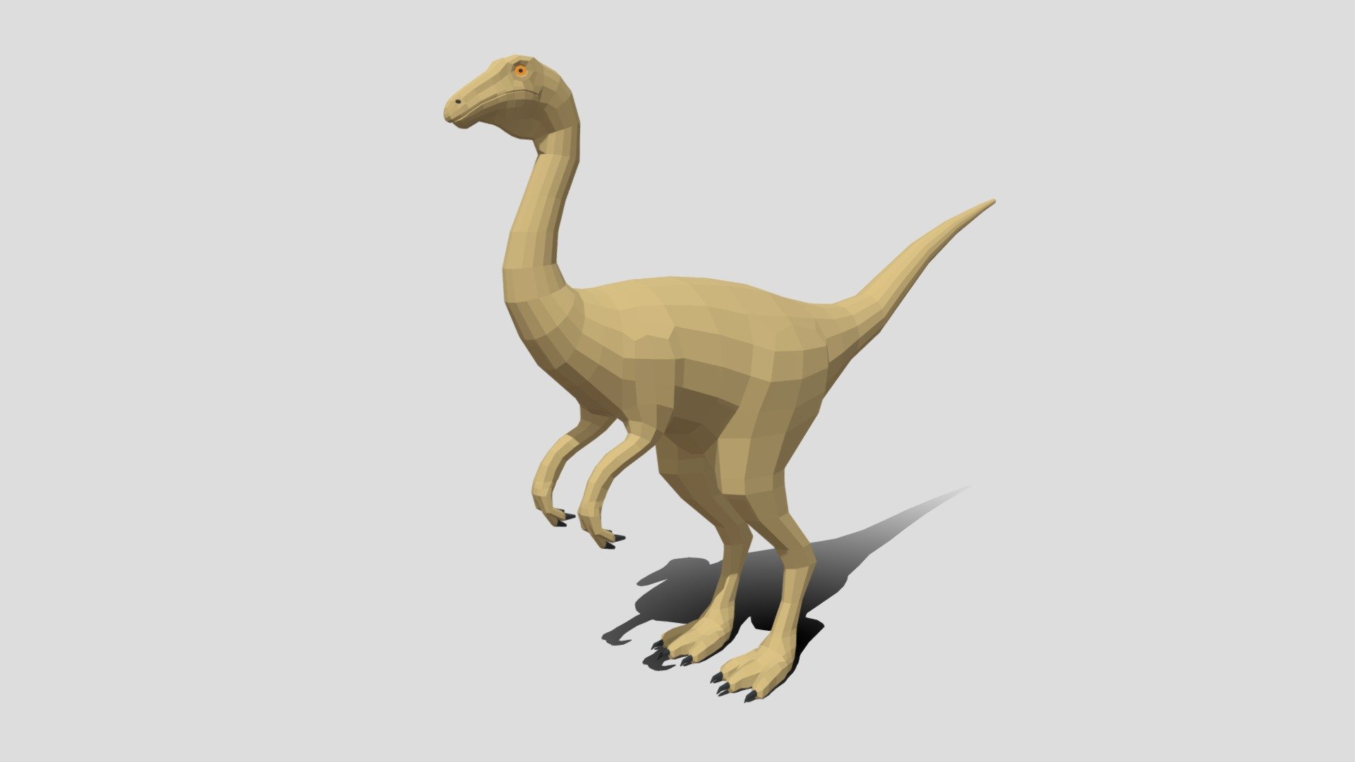 Low Poly Cartoon Gallimimus Dinosaur - Buy Royalty Free 3D model by ...