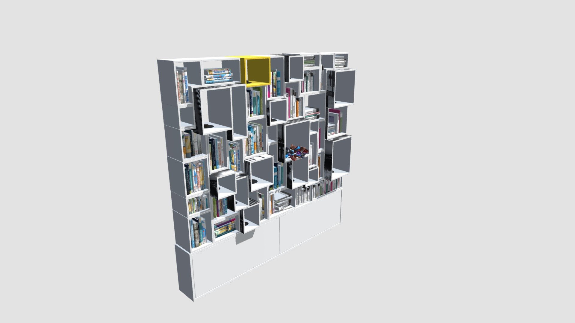 bookshelf - Buy Royalty Free 3D model by Evermotion [691fe38] - Sketchfab Store