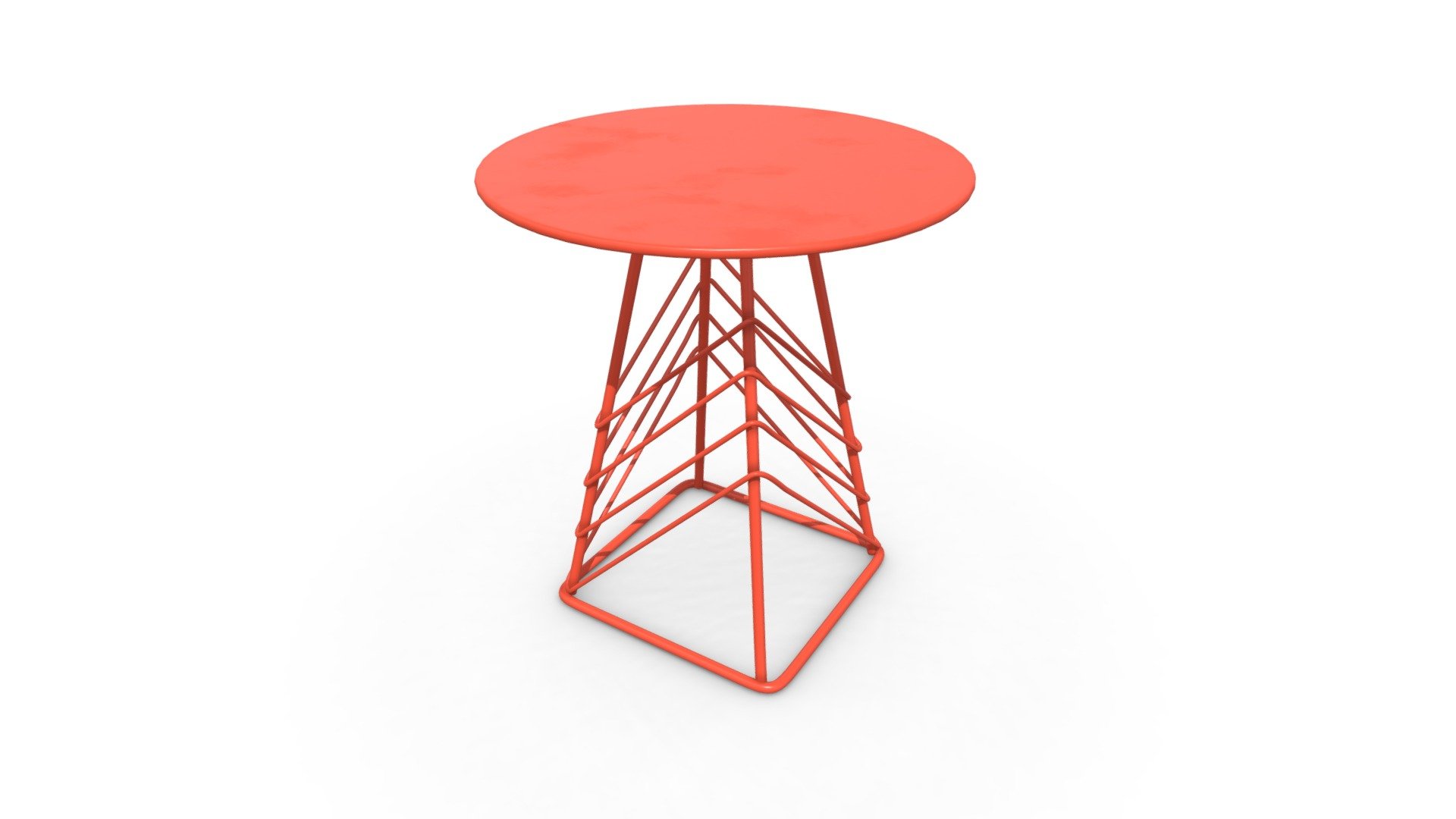 Tega Garden Bistro Table, Red - 3D model by Protarus [6926522] - Sketchfab