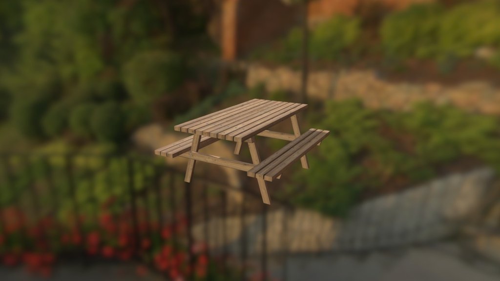 Low Poly Picnic Table | ASSET | - 3D model by caliberbeats [6927a67 ...
