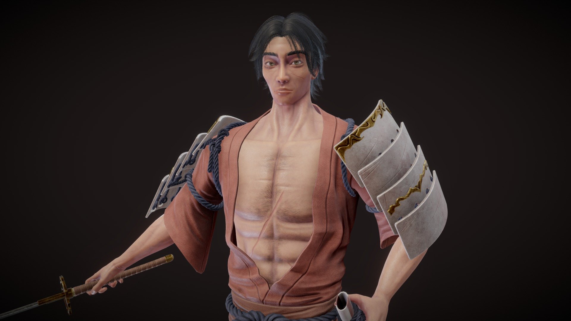 Hotaru, The soaring flame(Samurai) - 3D model by Vinay Shravan ...