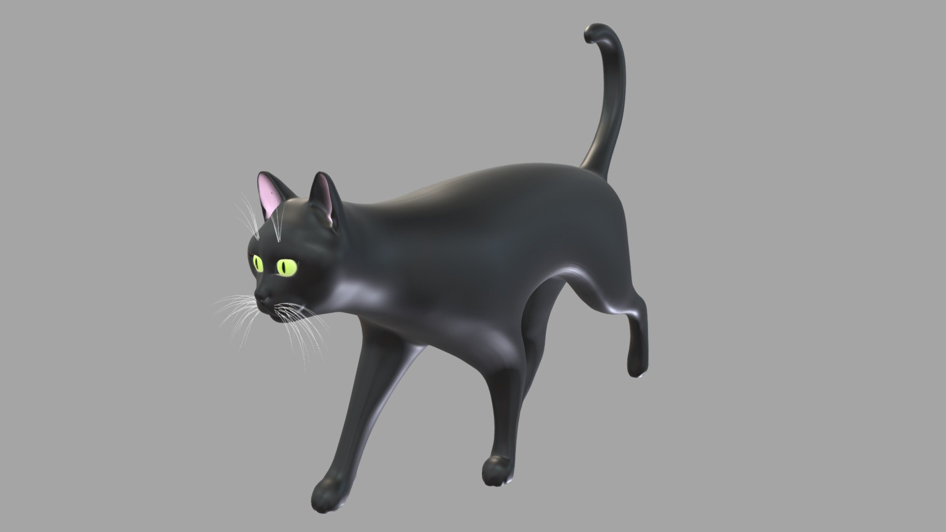 Domestic Black Cat 001 - Buy Royalty Free 3D model by Yuprita Ragiliastri (@figoorin) [6929772 ...