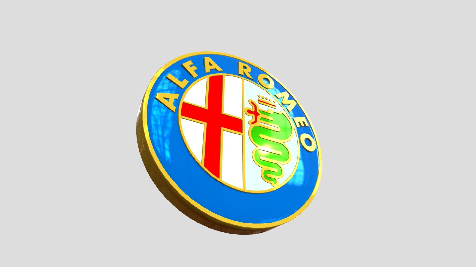 Alfa Romeo Logo - Buy Royalty Free 3D model by Emilio.Gallo [692a987 ...