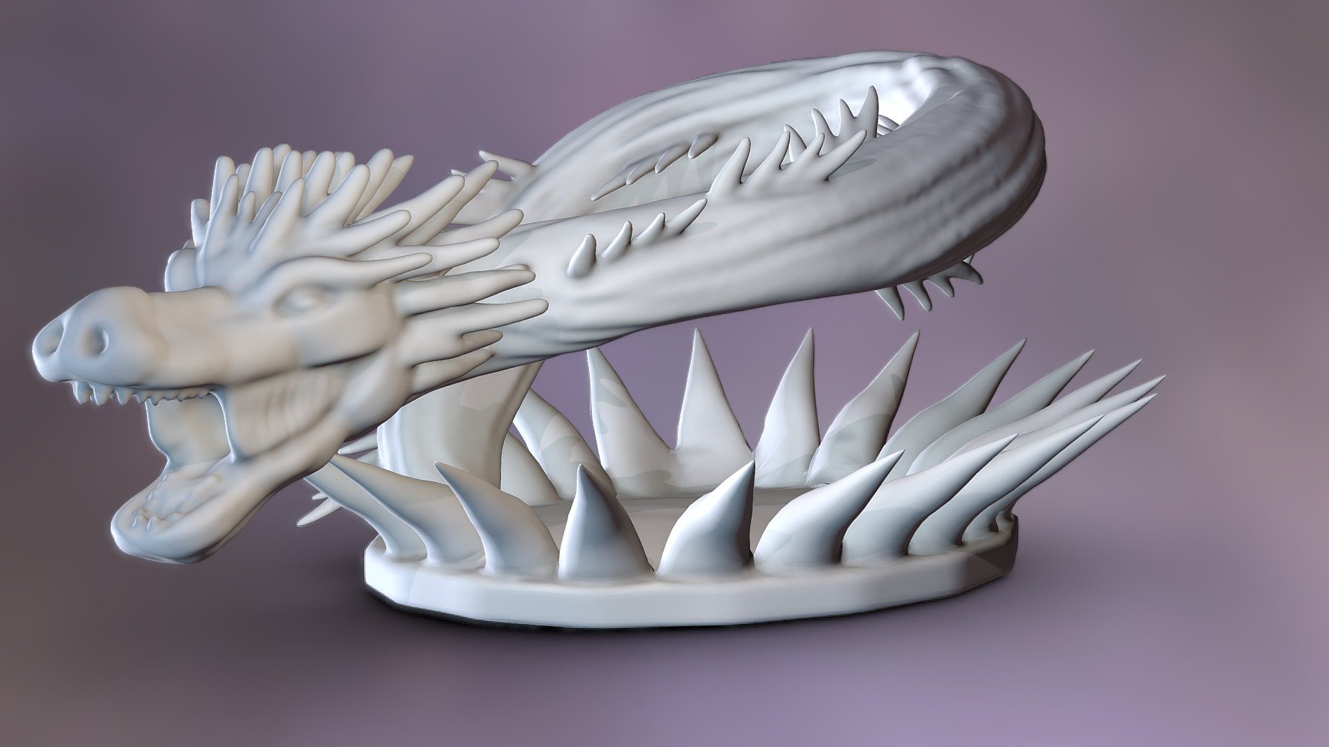 Dragon sculpture with Base - Buy Royalty Free 3D model by 3DHArt ...