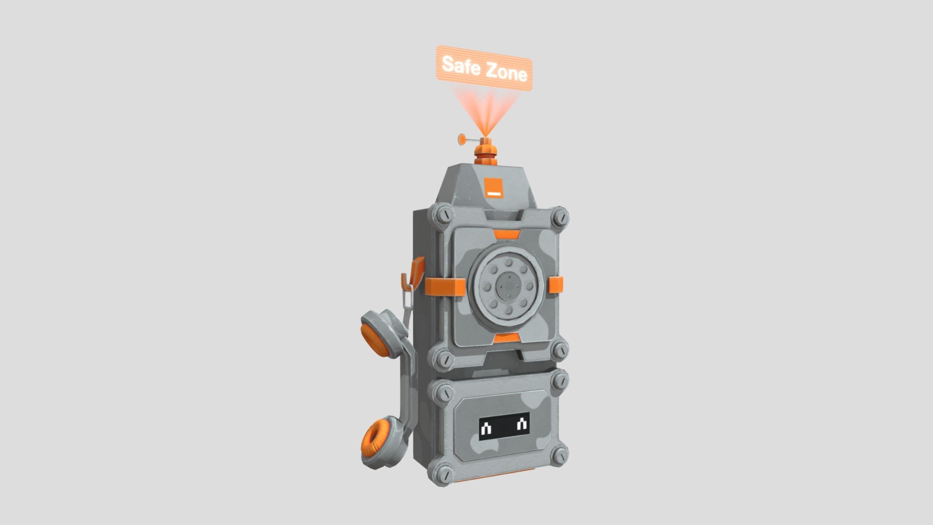Orange Safe Zone [Green Submarine] Phone - Download Free 3D model by ...
