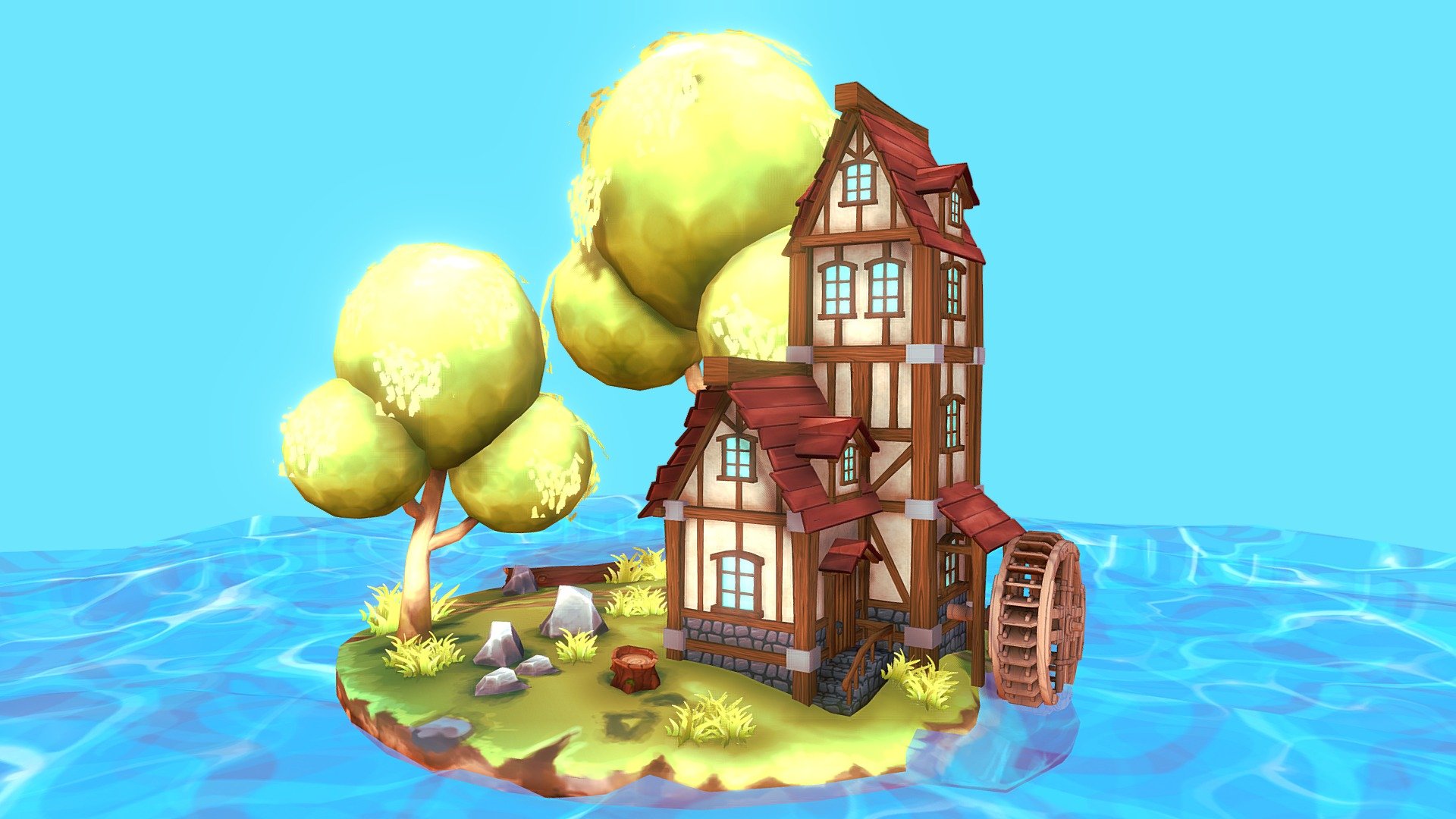 MEDIEVAL HOUSE - Animated game model - Buy Royalty Free 3D model by ...