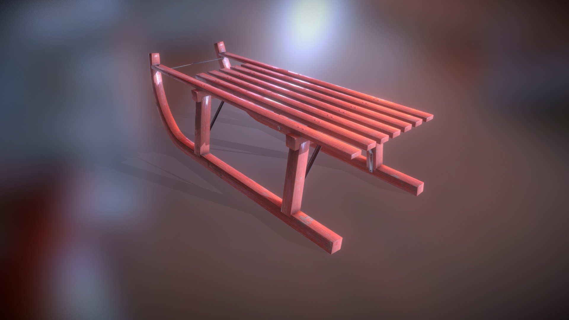Red Wooden Sled Low Poly - Buy Royalty Free 3D model by FunFant ...
