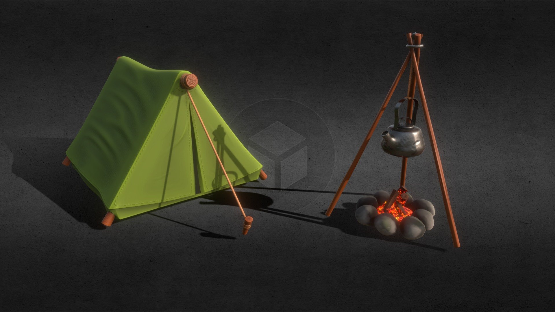 Checkpoint camp - 3D model by Hene [693ddec] - Sketchfab
