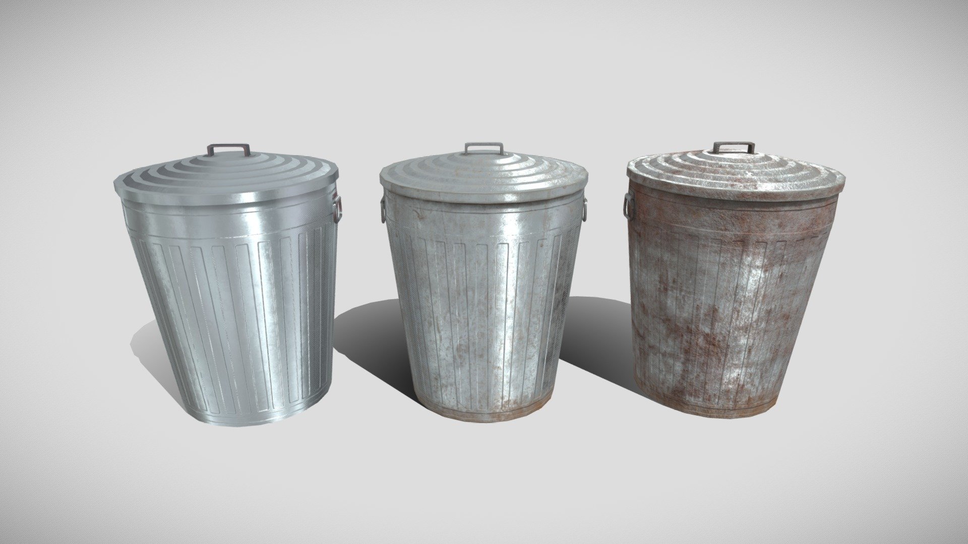 Trash cans (low poly) - Download Free 3D model by Andrey3Dev ...