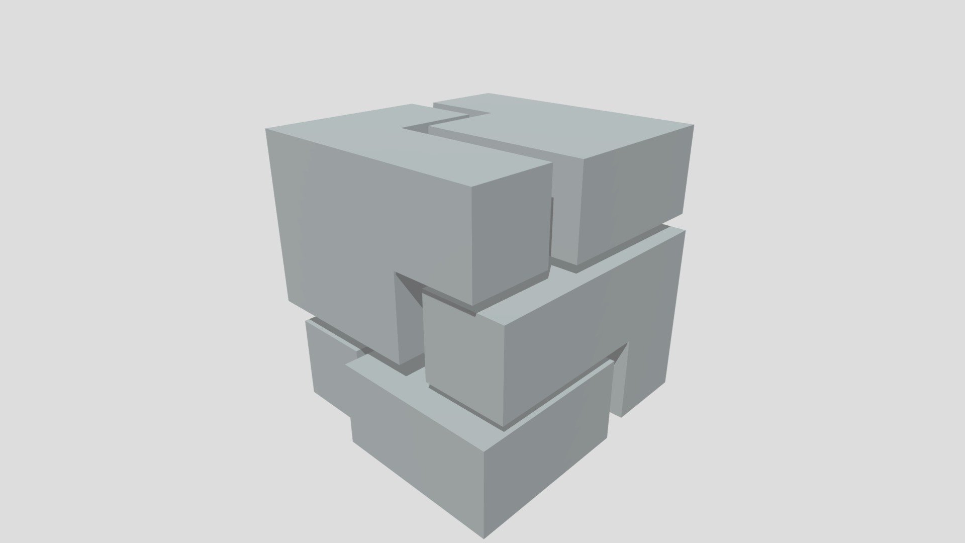 Puzzle Cube Pieces 02_02 Semi-Exploded View - 3D model by sarawick ...
