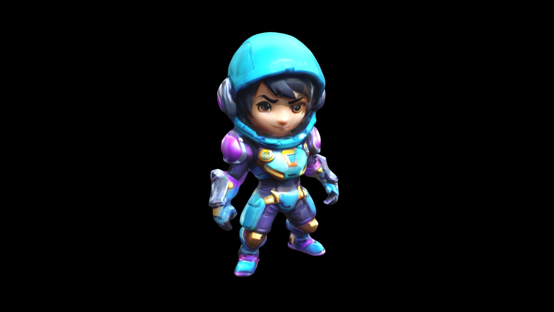 "The Space Cadet in a Cosmic Standoff" - Download Free 3D model by ...