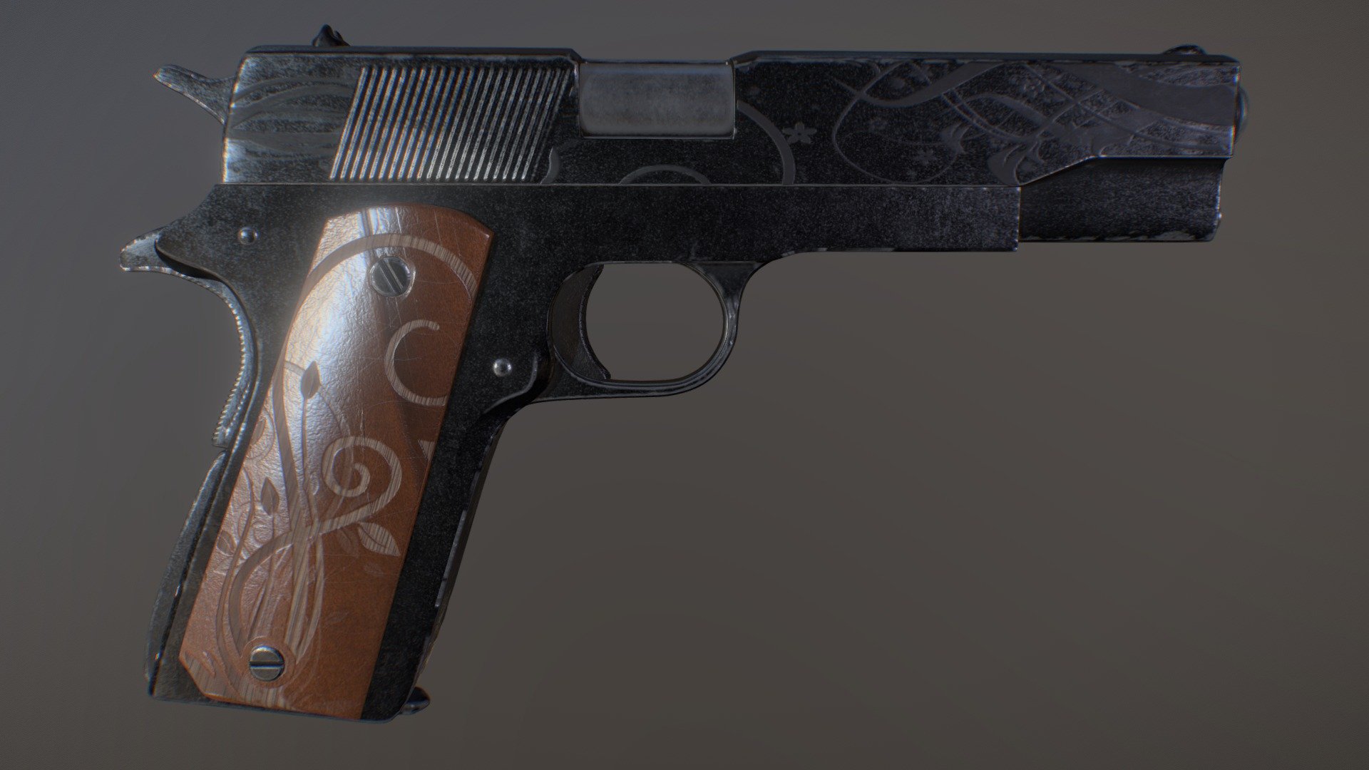 HandGun CM 1911 - Download Free 3D model by wand3rer [6944336] - Sketchfab