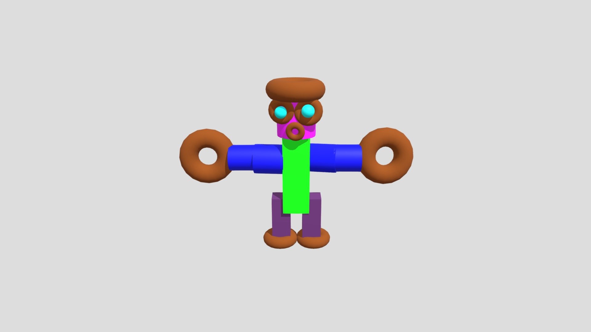 Donut Man - 3D model by ebray [6946cd0] - Sketchfab
