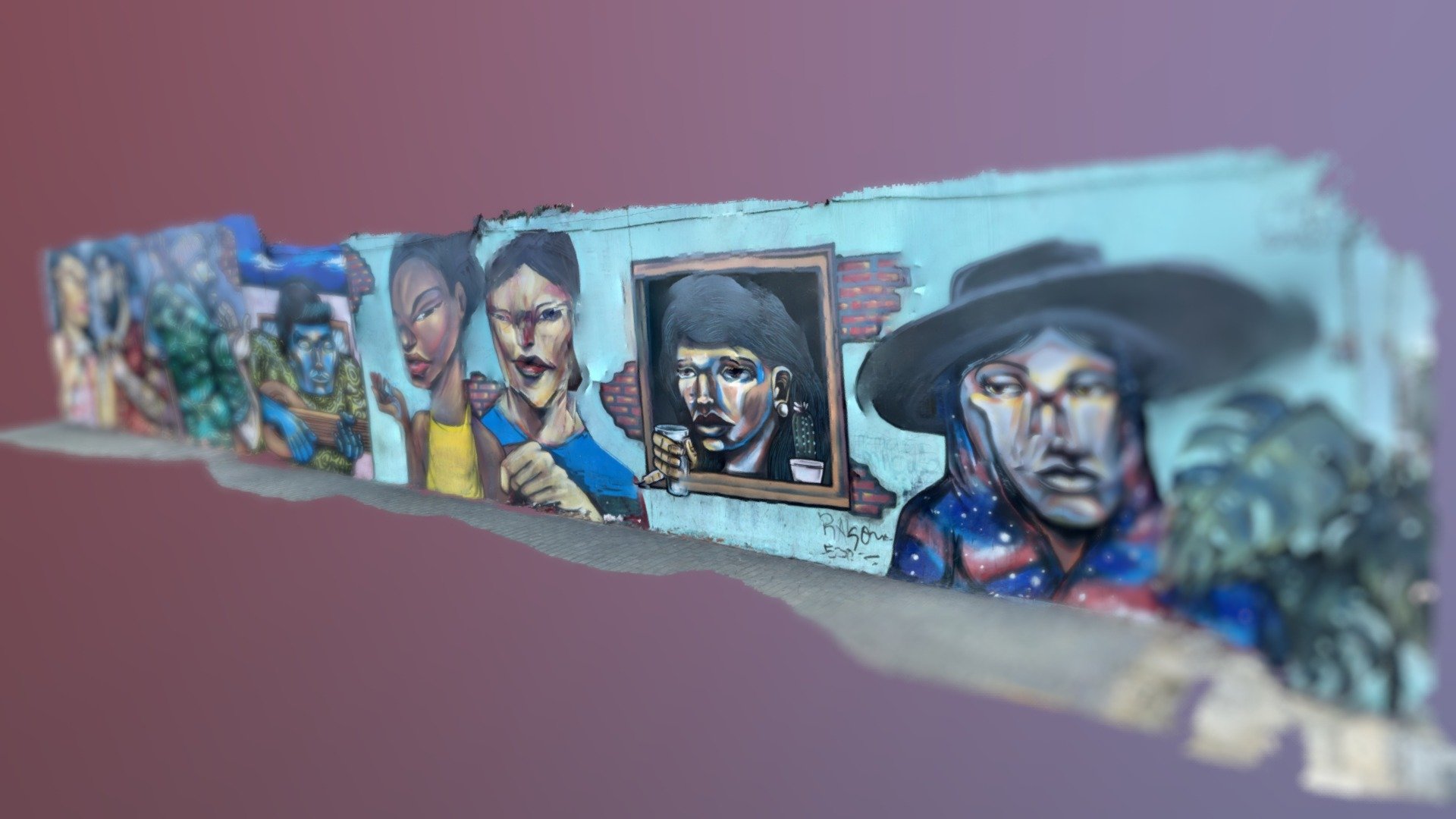 Day 30: Bohemian scene | Barranco Mural - Download Free 3D model by ...