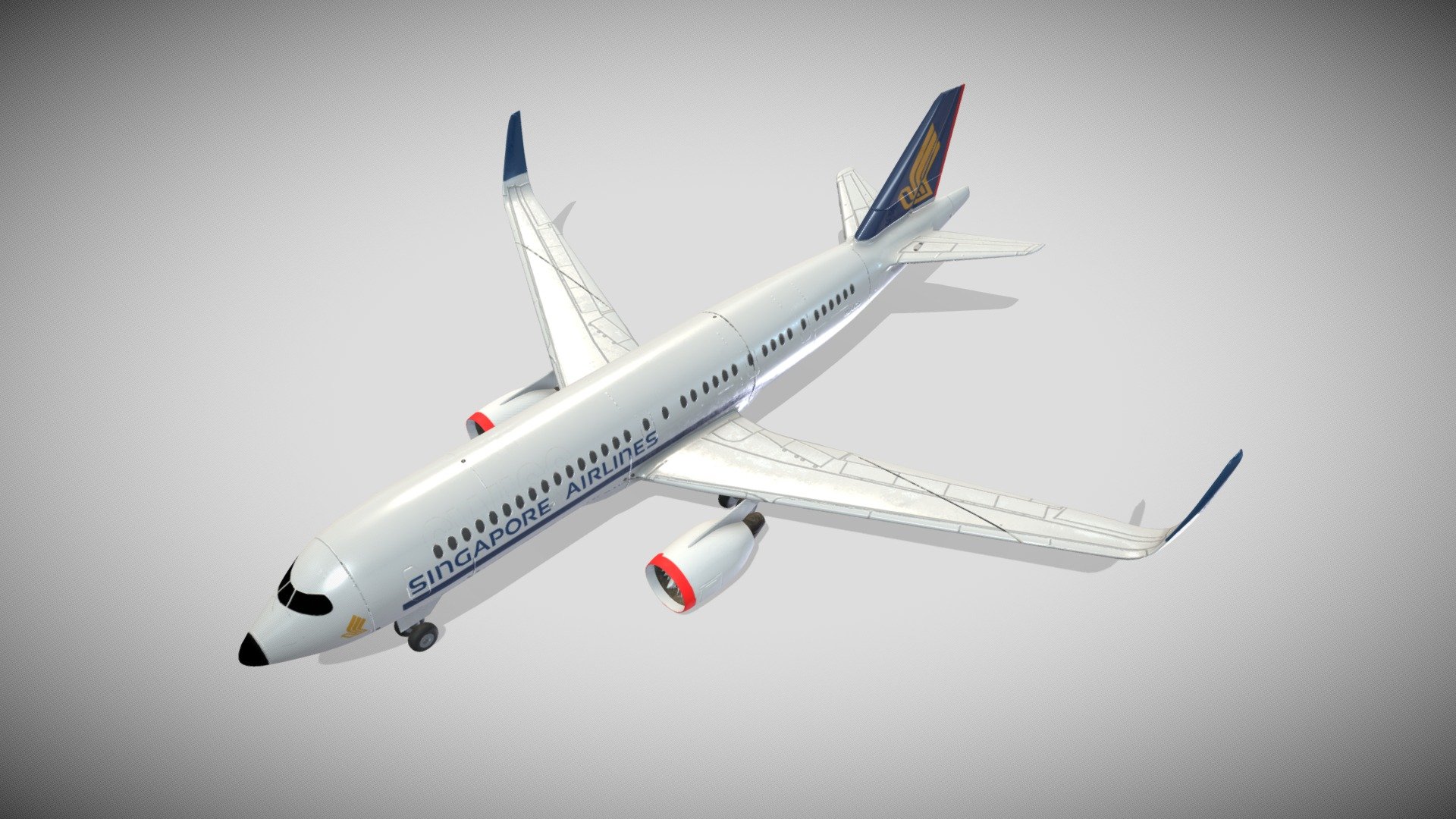 Airbus Singapore Airlines - Buy Royalty Free 3D model by Francesco ...