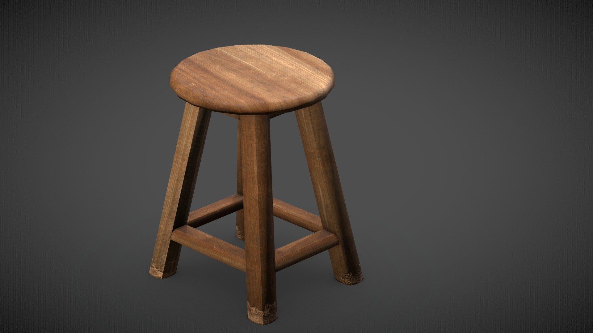 Small Stool Prop - Game Ready - 3D model by Erica (@erica5) [694e96b ...