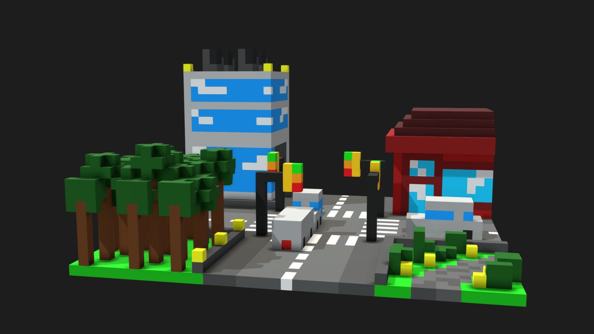 Simple Voxel Intersection - 3D model by Jouza [694f989] - Sketchfab