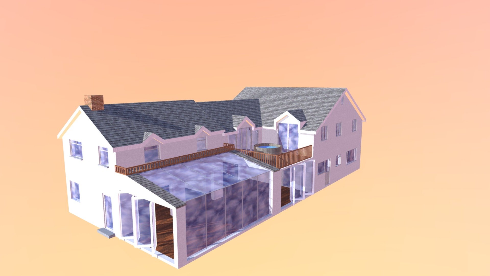 House extension - 3D model by damodigney1987 [6950aaf] - Sketchfab