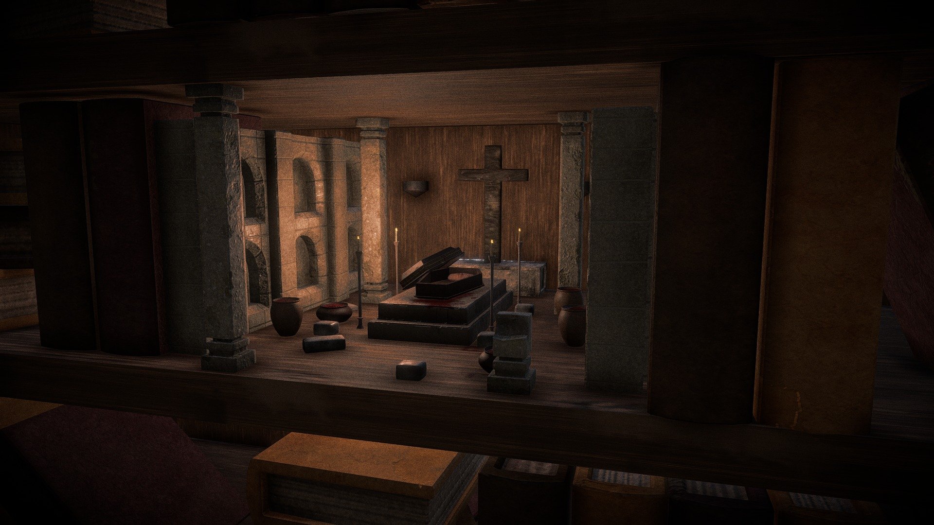 Vampire Bookcase Diorama - 3D model by SketchingSushi [6951c57] - Sketchfab