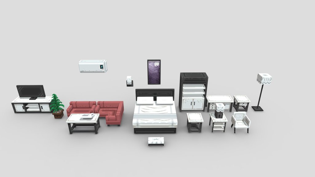 Decorations and Furnitures - A 3D model collection by EliteCreatures - Sketchfab