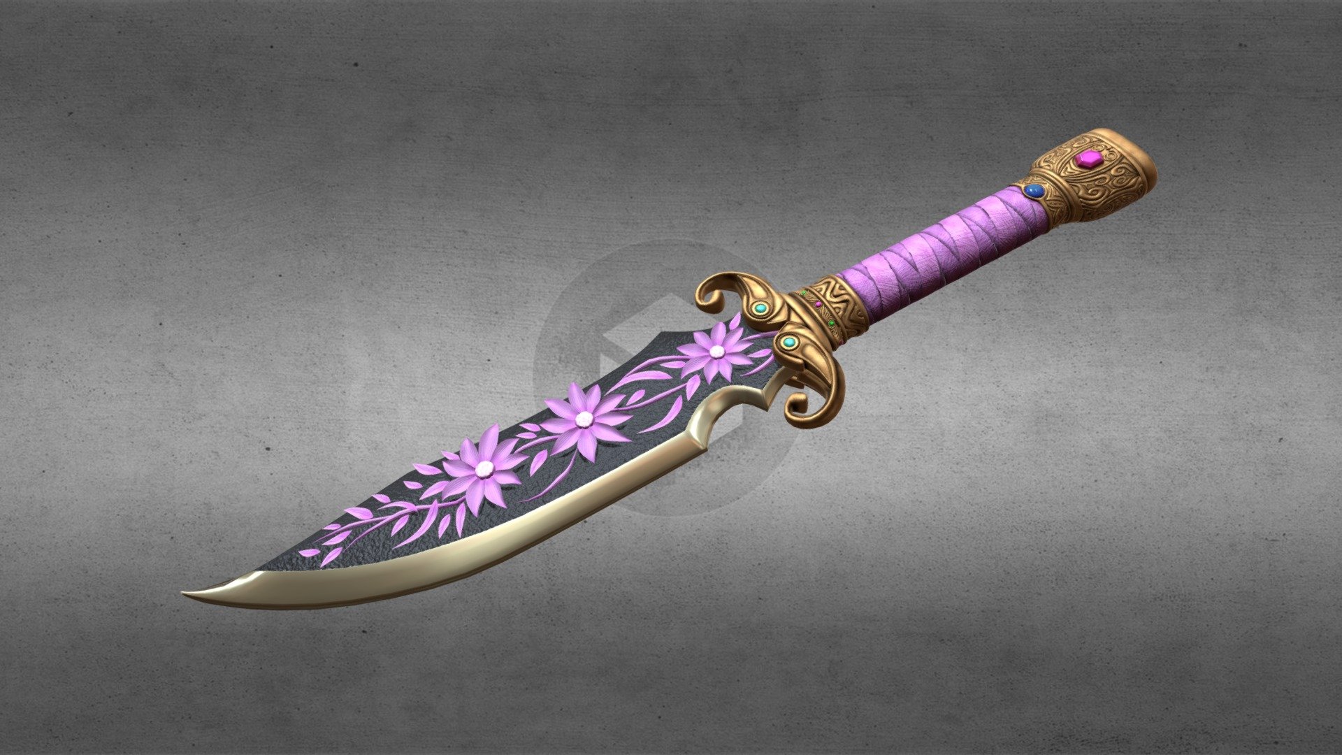 Girly Blossom Dagger - Download Free 3D model by horse_water [6955c12 ...