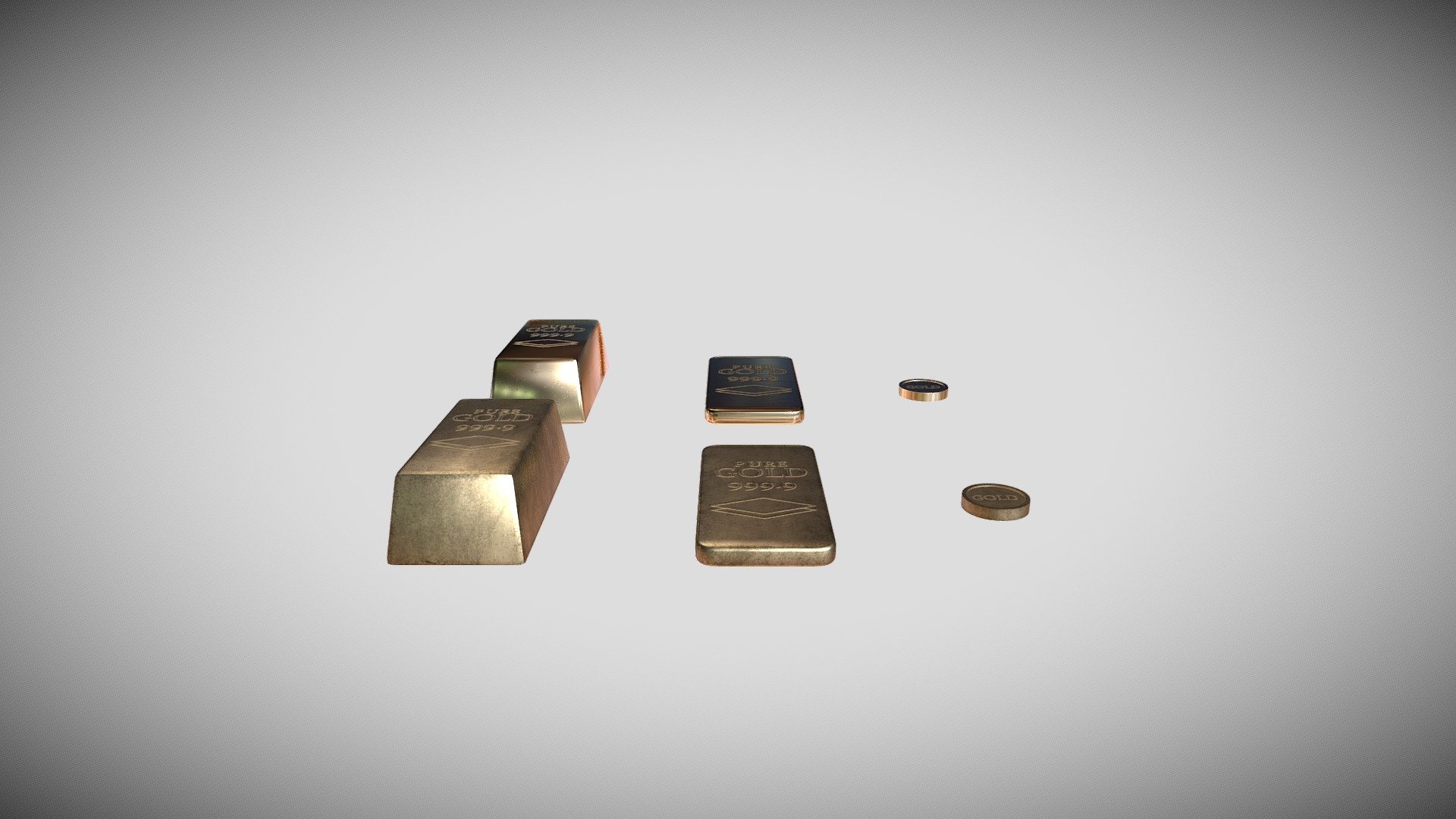 Gold Pack for Game Asset - 3D model by kaibastock [6956180] - Sketchfab