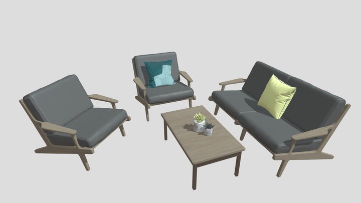 Lounge-setting 3D models - Sketchfab