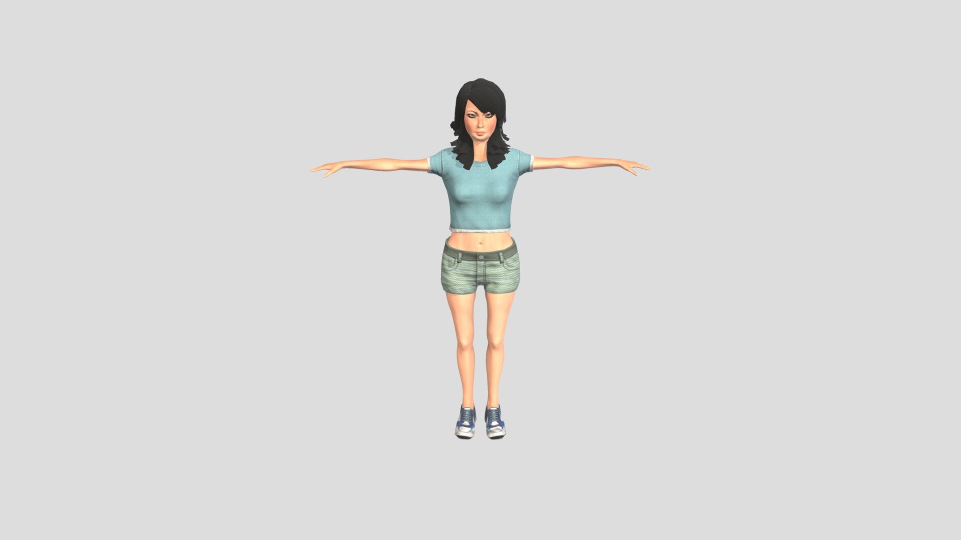 Game player female charector.... - Download Free 3D model by ...
