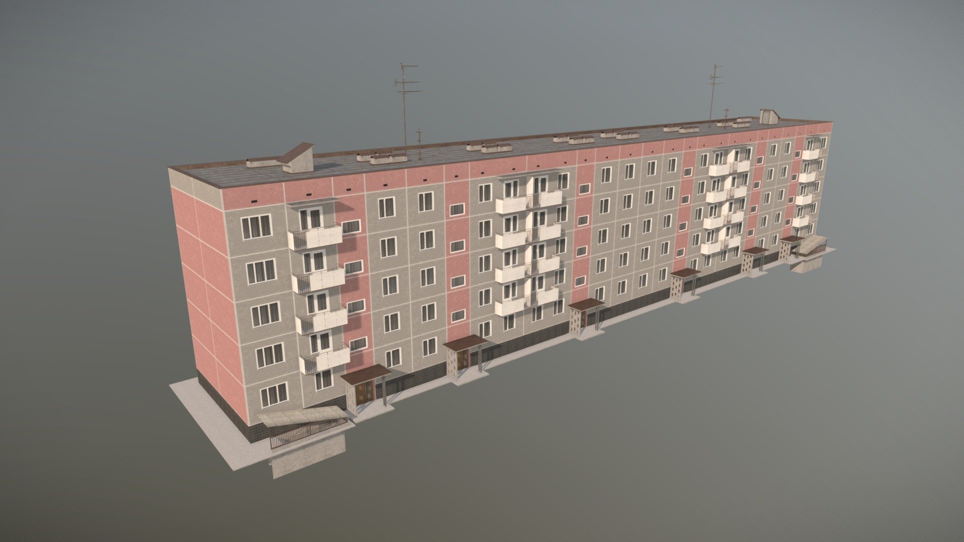 Soviet Building - 3D model by Mr.Philin (@yarik.chilin) [695d1c4 ...