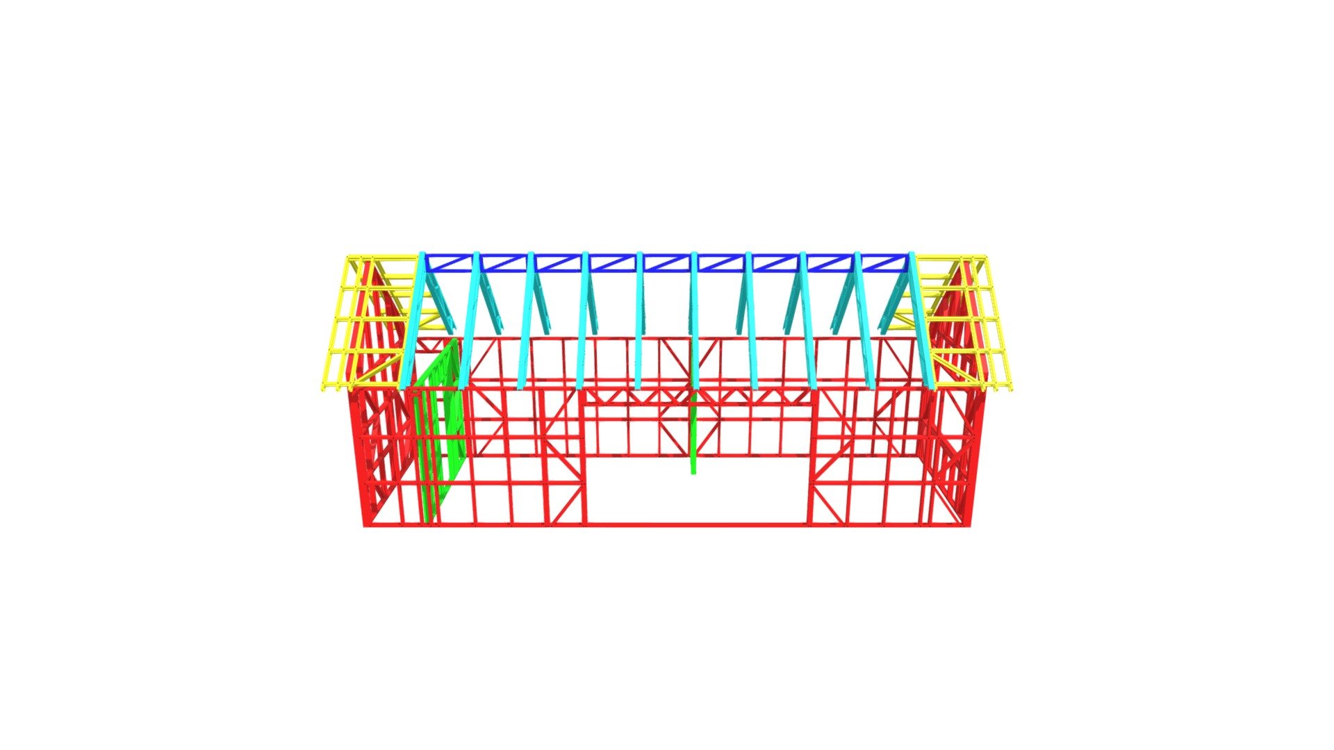 10x3m Gable Roof - Download Free 3D model by Steel Frame Solutions ...