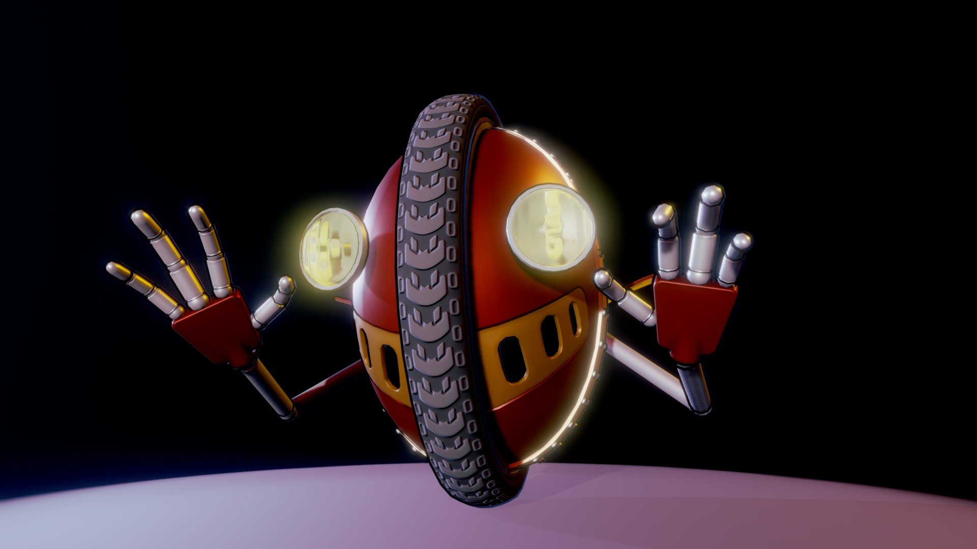 Mr. Wheel Bot - 3D model by i_r_riley [695e553] - Sketchfab