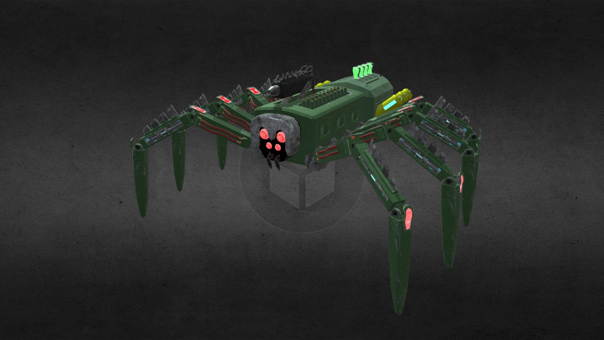 Spider Drone - 3D model by Al Garcia (@AlsGraphics) [69602b2] - Sketchfab