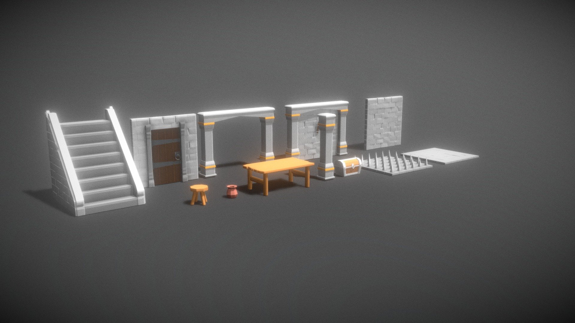 Low Poly Dungeon Pack - Download Free 3D model by Dandushik [69649df ...